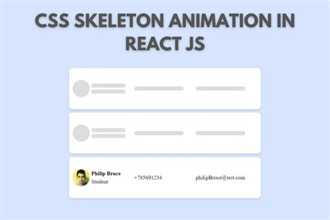 How To Create A Css Skeleton Animation In React Js