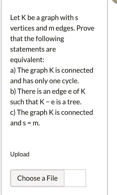 Solvedlet K Be A Graph With Vertices And M Edges Prove Thatthe Following Statements Are