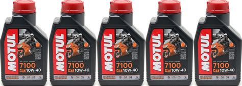 Motul 7100 ester 10W-40 4T Motorrad Motoröl 5x 1l = 5 Liter - 4T SAE ...