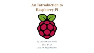 An Introduction To Raspberry Pi PPT