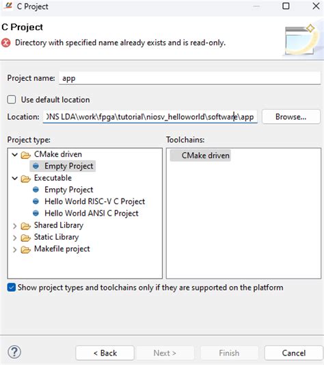 Eclipse Error Directory With Specified Name Already Exists And Is Read