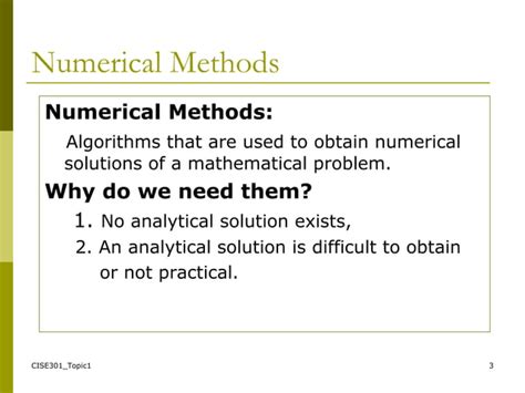Numerical Methods Ppt Physics Science