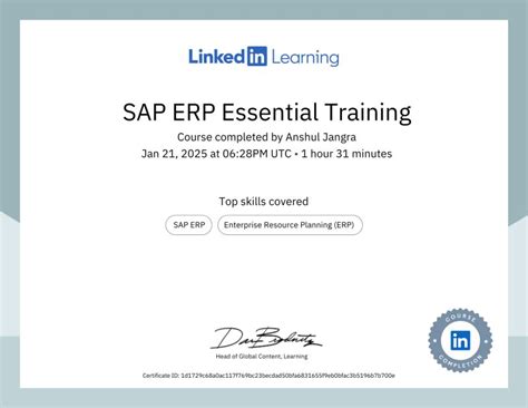 anshul jangra on linkedin sap erp learningjourney professionaldevelopment