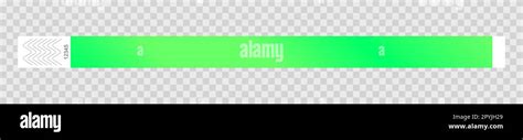 Paper Event Bracelet Template Mockup Of Green Entrance Wristband For