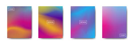 아름다운 그라데이션 색상과 추상적 인 배경의 세트 포스터 전단지 배너 배경에 대한 다채로운 배경vertical Bannercool 유체 배경 벡터 일러스트 레이 션 개체