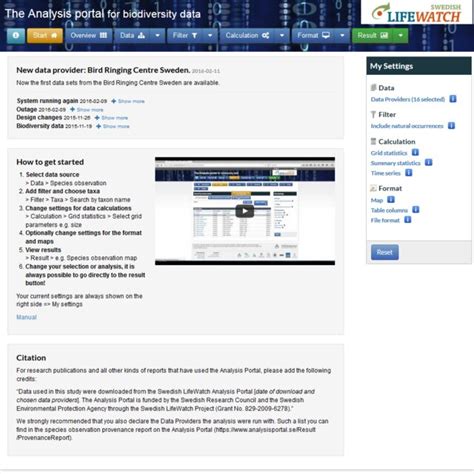 Start Page Of The Analysis Portal Download Scientific Diagram