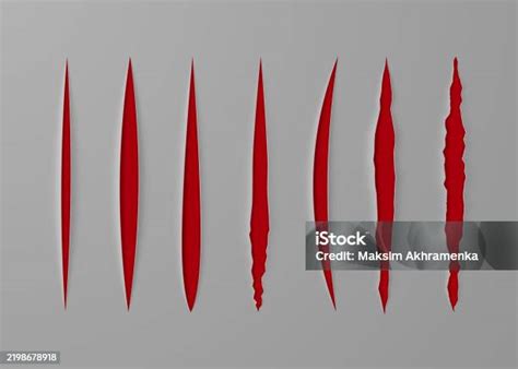 빨간색 안쪽이 있는 문구용 칼로 자른 사실적인 종이 벡터 3d 일러스트 레이 션 3차원 형태에 대한 스톡 벡터 아트 및 기타