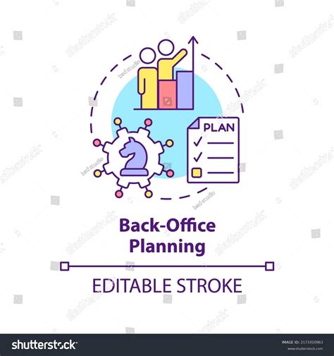 Back Office Planning Concept Icon Working Stock Vector Royalty Free 2171910963 Shutterstock