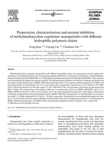 Pdf Preparation Characterization And Enzyme Inhibition Of