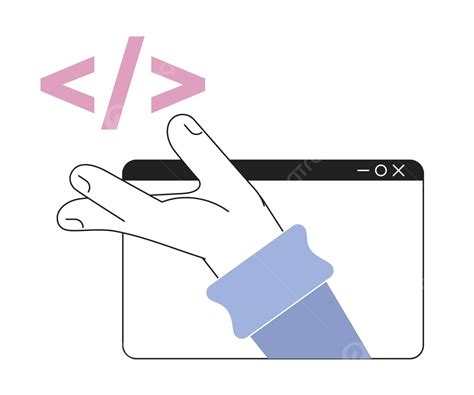 Vector Spot Illustration Of Line Concept For Websites Source Code