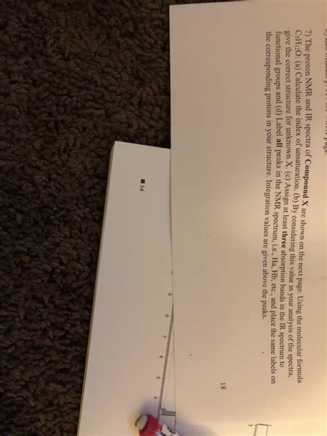 Solved NMR SPECTROSCOPY EXERCISE Section No Your Name Chegg Com