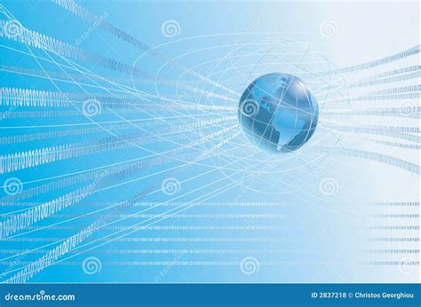 binary information flowing rou stock vector illustration of data