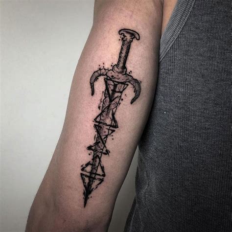 Guardian Angel With Sword Tattoos For Men