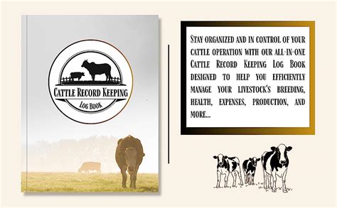 Cattle Record Keeping Log Book Take Control Of Your Cattle Operation