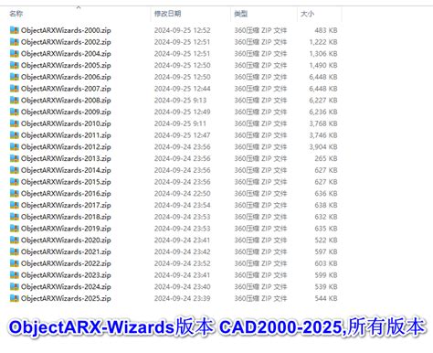 解决方案 Objectarx开发版本对照表cad1997 Cad2025，objectarx Sdk版本、objectarx Wizards版本、cad版本、vs版本匹配表