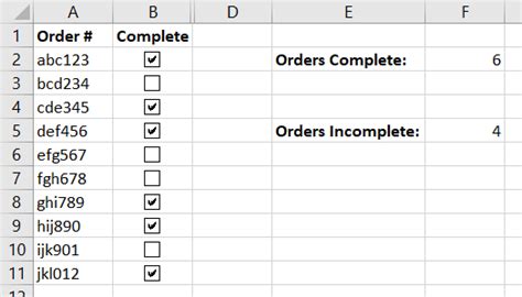How To Count Checkboxes In Microsoft Excel