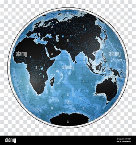 Highly Detailed World Map Silhouette In Globe Shape Of Earth Nicolosi