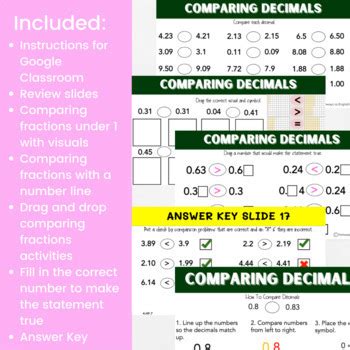 Comparing Decimals GOOGLE SLIDES NF INTERACTIVE SLIDES FRACTIONS