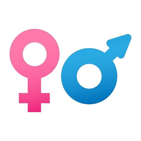 女性と男性のセックス アイコン プレミアムベクター