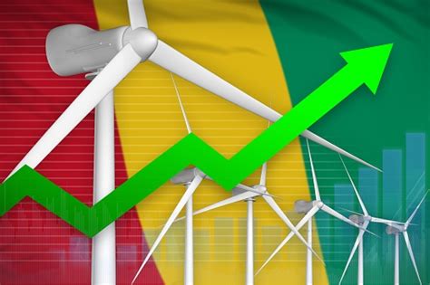기니 윈드 에너지 파워 라이징 차트 화살표 업 재생 자연 에너지 산업 그림 3d 일러스트레이션 금융에 대한 스톡 사진 및 기타 이미지 Istock