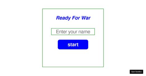 War Card Game Codesandbox