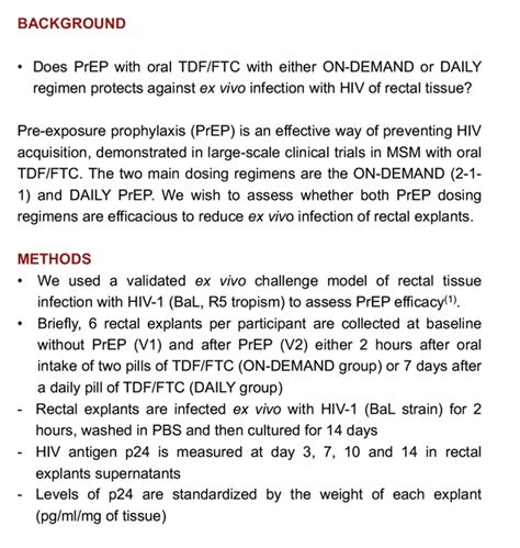 Oral Tdfftc Provides Early Mucosal Protection In Both On Demand And Daily Regimen
