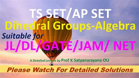 Ts Setap Set Dihedral Groups Algebra A Detailed Lecture By Prof K