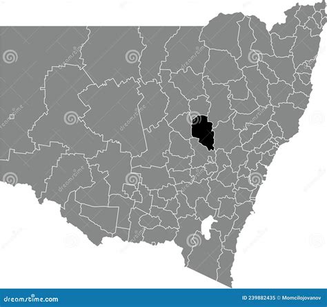Locator Map Of The Dubbo Regional Council New South Wales Stock Vector