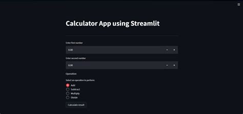 Calculator App Using Streamlit Easy Step By Step Method Askpython