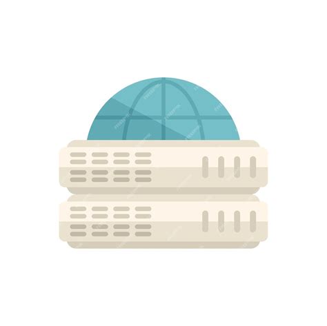 Premium Vector Global Database Icon Flat Vector System Marketing