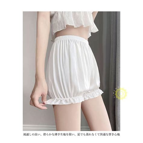 ペチパンツ かぼちゃパンツ レディース 見せパン ショートパンツ ひんやり インナー パンチラ防止 下着 部屋着パンツ 夏 カボチャパンツ
