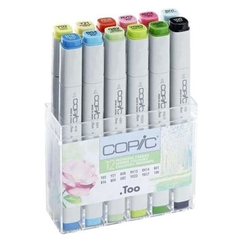 Copic Classic Marker 12 Spring Colours Sketching Equipment From Graff City Ltd Uk