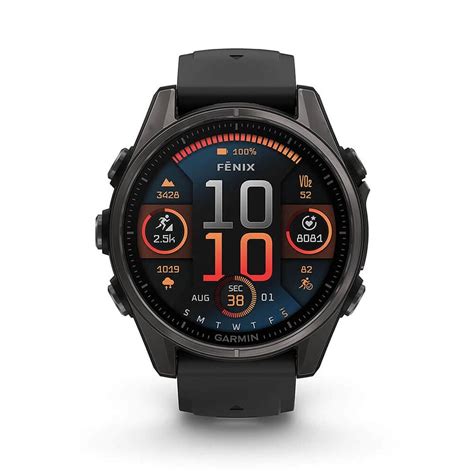 Garmin Fenix 8 Amoled 43 Carbon Dlc Black Pebble Silicon