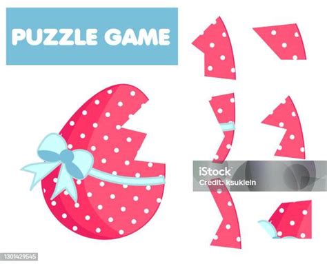 유아를위한 퍼즐 잘라 붙이고 부활절 달걀의 그림을 완성하십시오 어린이를위한 교육 게임 부활제에 대한 스톡 벡터 아트 및 기타 이미지 부활제 자르기 풀 문구류 Istock