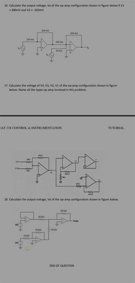 Solved 16 Calculate The Output Voltage Vo Of The Op Chegg Com