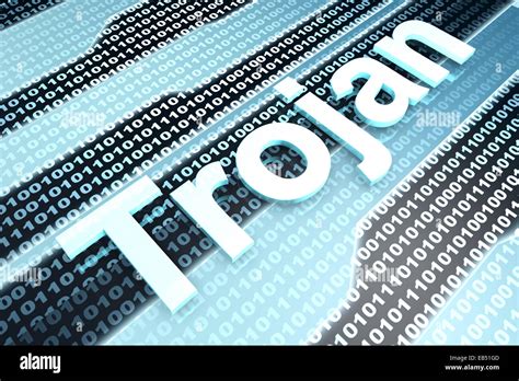 A Trojan Virus Infected Digital Source Code 3d Illustration Stock A Trojan Virus Infected Digital Source Code 3d Illustration Stock