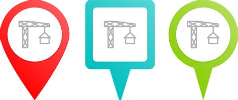 Building Construction House Pin Vector Icon Multicolor Pin Vector Icon Diferent Type Map