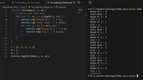 Js Hackerrank Subarray Division By Aiya Aiyara Medium