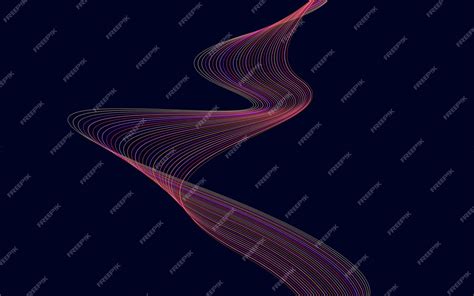 Free Vector Wave With Shadow Abstract Red Lines On A Background