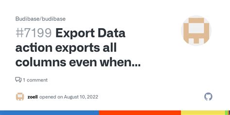 Export Data Action Exports All Columns Even When Export Columns Selected · Issue 7199