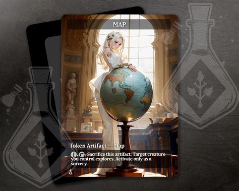 MAP Token For TCG Full Custom Art Waifu Global Visionary Woman S Insight Encompassing Earth