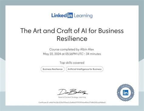 Learn Ai Resilience With Linkedin Learning Course Albin Alex Posted