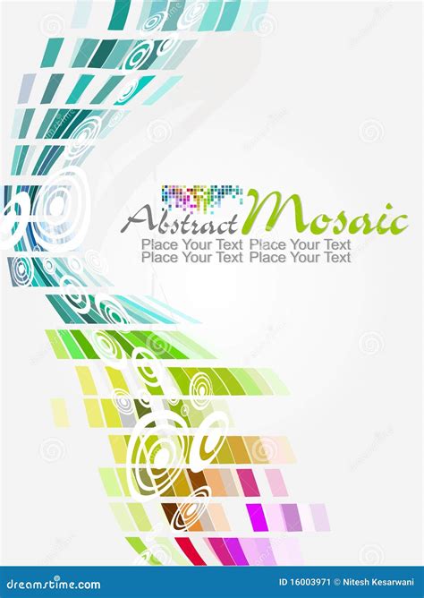 Vector Colorful Mosaic Pattern Design Stock Vector Illustration Of Visual Cover 16003971