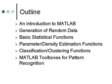 matlab for pattern recognition min 720 pattern classification