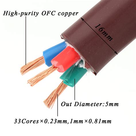 3x1 5mm Ofc Pure Copper Power Cable Hifi Audiophile Audio Amplifier Cd Gallows Power Supply Bulk