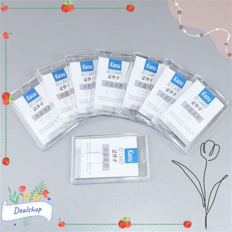 Dealshop ซองใส่นามบัตร แนวตั้ง อะคริลิคใส กันน้ํา กันฝุ่น แบบพกพา Shopee Thailand