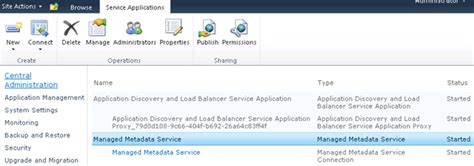 Configuring The Managed Metadata Service Application In Sharepoint 2010 Part 1 Tips Share Point