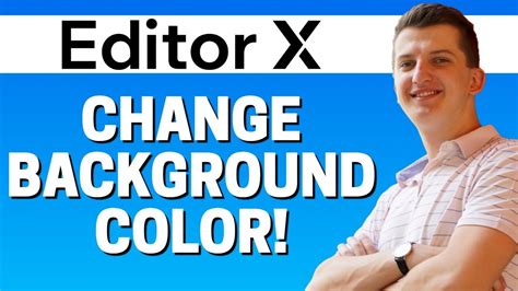 How To Change Background Color In Editor X YouTube