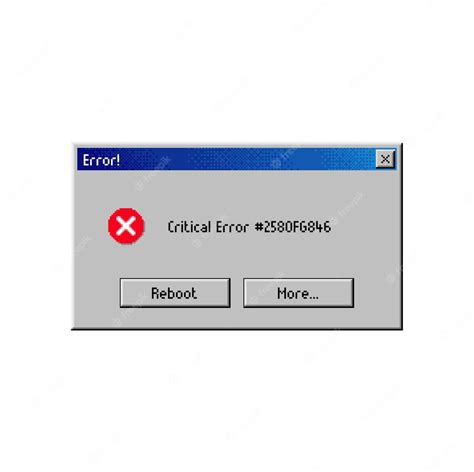 Premium Vector Critical Error Message Window Pc Popup Warning