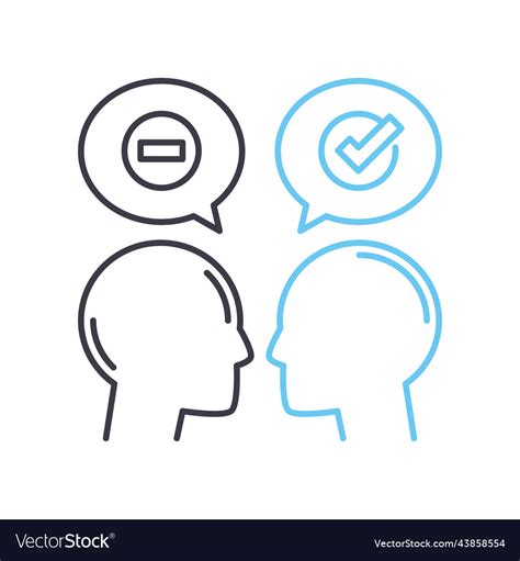 Dispute And Arguments Line Icon Outline Symbol Vector Image